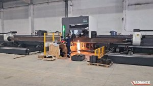 Резка двутавровой балки 40ш1. Готовое решение для заводов металлоконструкций. #лазерныйтруборез