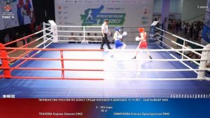 193 36 кг ТКАЧЕВА Карина Омская СФО - СМИРНОВА Ксения Оренбургская ПФО
