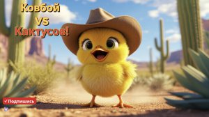 Приключение Кеши: Ковбой против кактусов:🌵🐥😄