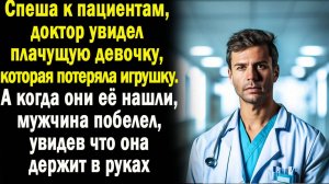 Молодой доктор помог маленькой пациентке отыскать ее игрушку. А видев, что держит в руках ребенок