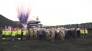 Торжественная церемония отгрузки двухмиллиардной тонны угля
