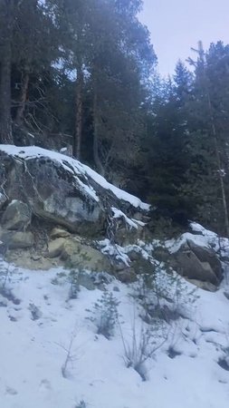 Вид на реку, дорога к нарзанам, ущелье Махар, КЧР #горы #отдых #кчр #махар #природа #зима #туризм