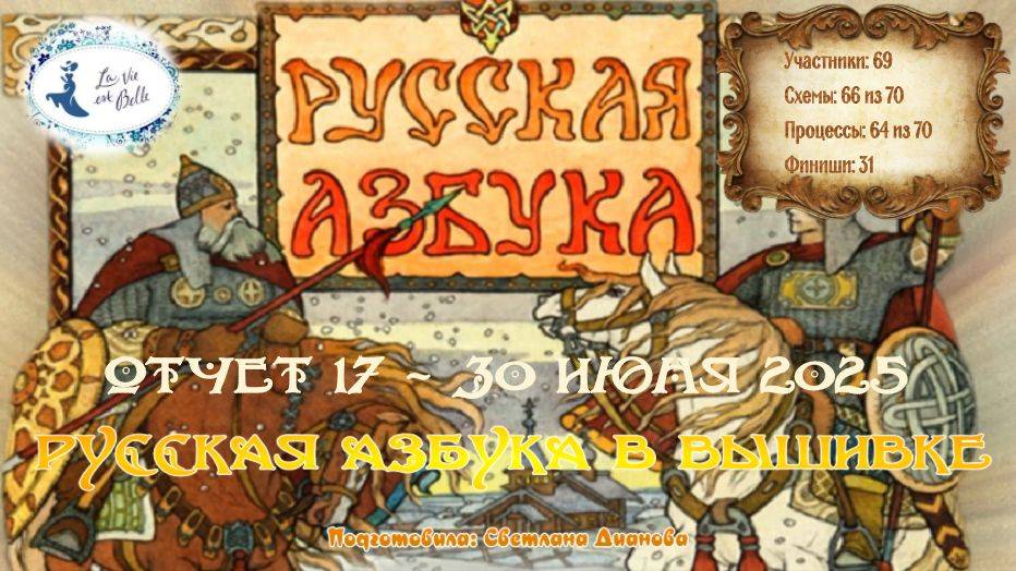#775 ОТЧЕТ 17 - проект "Русская Азбука в вышивке" (30 июня 2025)  📖