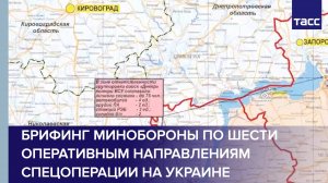 Брифинг Минобороны по шести оперативным направлениям спецоперации на Украине