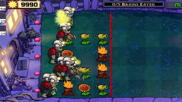 я прохожу за зомби в игре растения против зомби номер 1