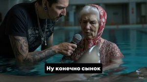 Когда бабушка в бассейне гладит дельфина —