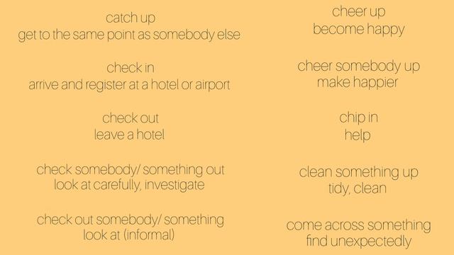 Фразовые Глаголы 4 Phrasal Verbs 4