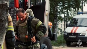 Спасение четверых человек на пожаре в Губахе