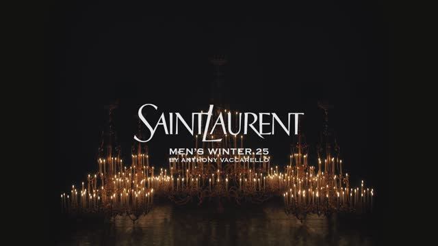 Показ зимней мужской коллекции Saint Laurent 2025