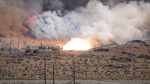Авария во время теста ускорителя для лунной ракеты SLS