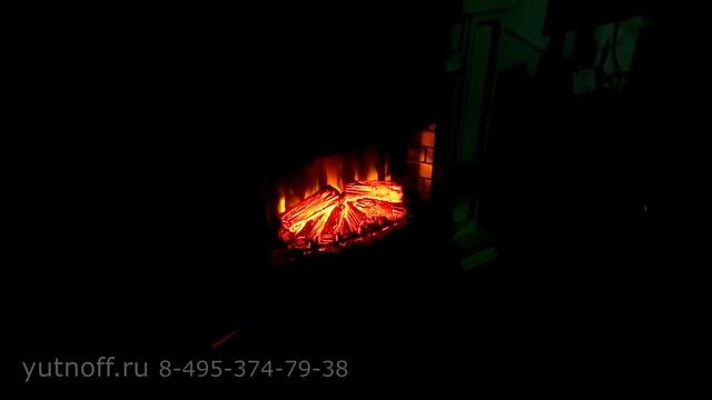 Электрокамин Firefield 25 S IR в темноте - видео