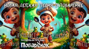 Волшебная тетрадь. "Поварёнок".  Новая детская песня про лягушек и лесной обед.  Кушайте, лягушки!