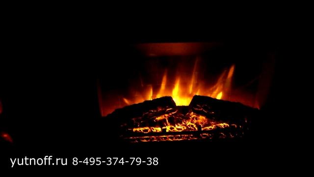 Электроочаг Irvine 24 в темноте - краткое видео работы
