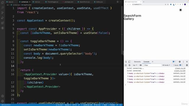6. Dark Theme - AddRemove Class