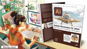 ИИ оживил обложку книги "Adobe Illustrator CС 2025. Мастер-класс Евгении Тучкевич"