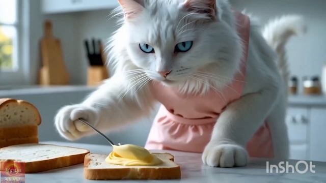 Хозяйственная и добрая кошечка🐱(смотрите до конца -там главная интрига 😀🐱)