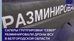 Саперы группировки "Север" разминировали дроны ВСУ в Белгородской области