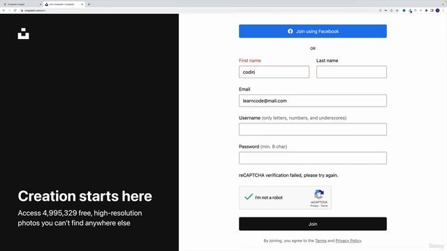 11. Unsplash API - Register