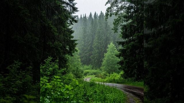 Дождь в лесу - музыка для медитации