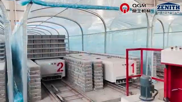 ZN900CG автоматический вибропресс для производства троутарной плитки/ RGV тележка для просушки