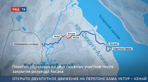 Открыто двухпутное движение на перегоне БАМа Уктур – Кенай