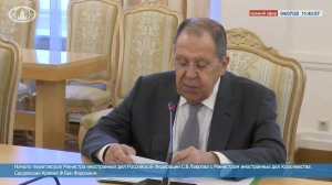 🔴 Начало переговоров С.В.Лаврова с Министром иностранных дел Саудовской Аравии Ф.Бен Фарханом