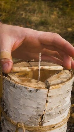 Сделал классную вещь в бревне