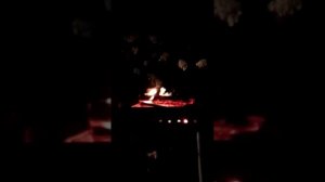 The crackling of a bonfire. Meditation.