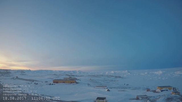 Антарктида ст. Прогресс 2017.08 Timelapse