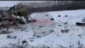 Первое видео сбитого самолёта с украинскими пленными
