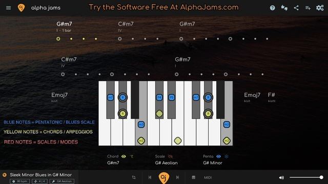SMOOTH MINOR BLUES Backing Track for Piano Play Along