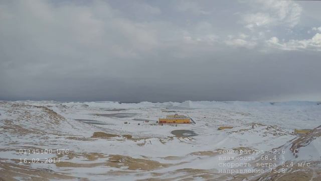 Антарктида ст. Прогресс 2017.02 Timelapse