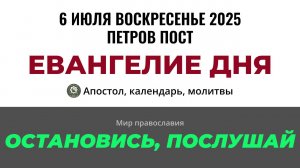 6 июля воскресенье Евангелие дня 2025 с толкованием #евангелие