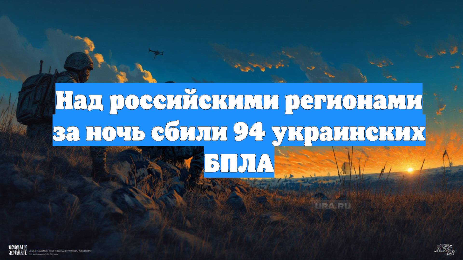 Над российскими регионами за ночь сбили 94 украинских БПЛА