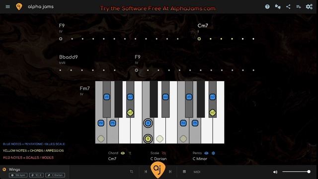 PSYCHEDELIC Blues Rock BACKING Track for Piano  Keys  Play Along Jam Track