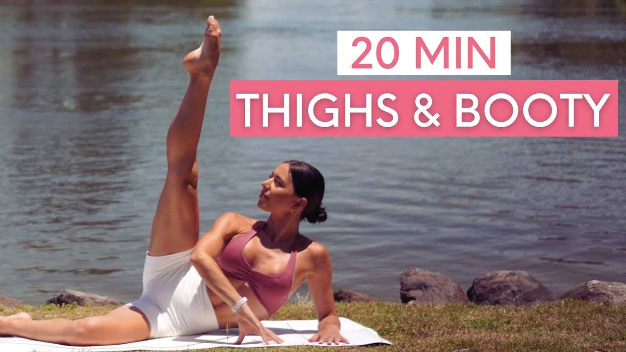 Move with Nicole - 20 MIN THIGHS & BOOTY PILATES WORKOUT || Sculpting Mat Pilates (No Equipment)