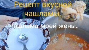 Рецепт вкусной чашламы. Чашлама моей жены.