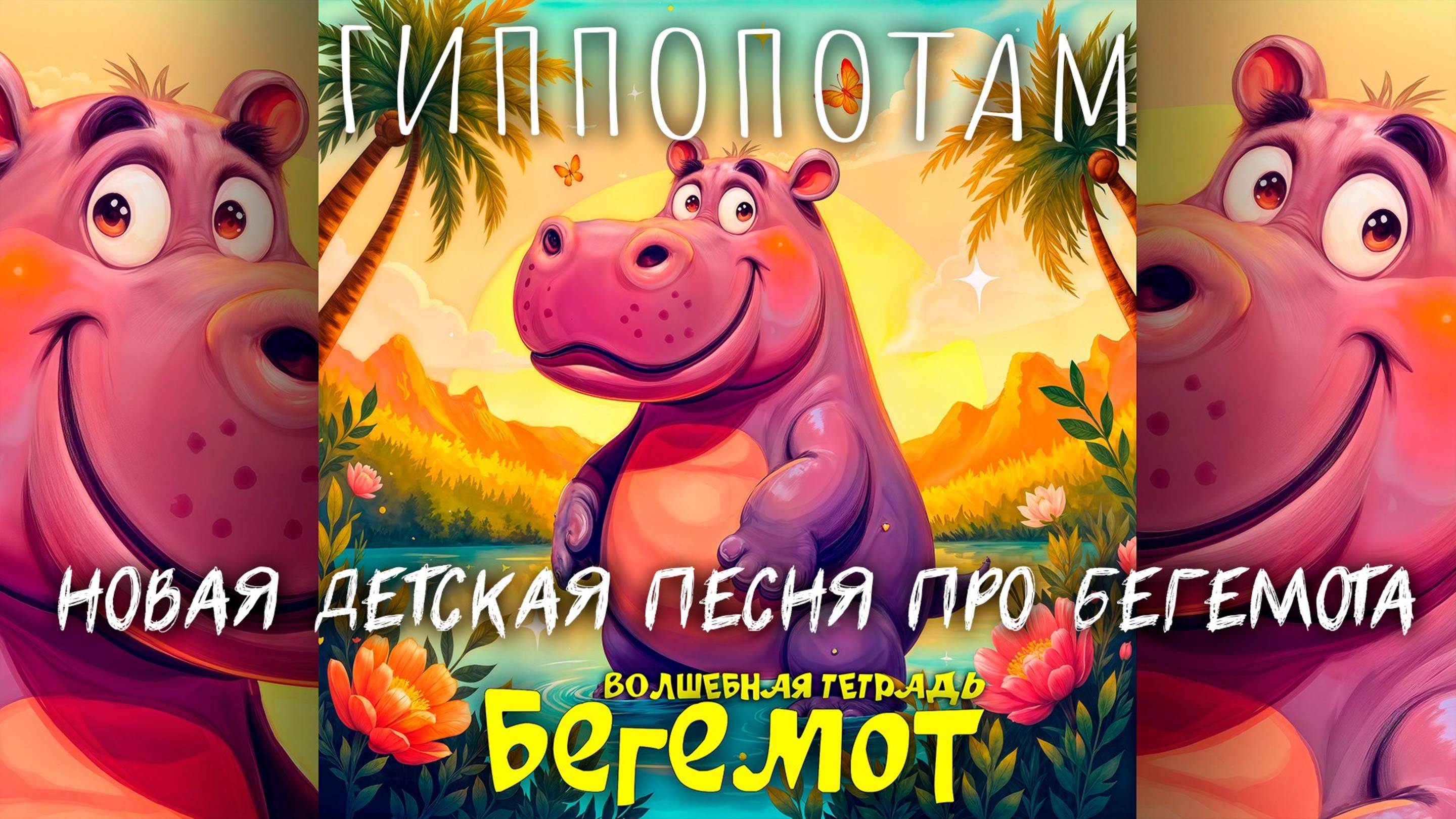 Волшебная тетрадь. "Бегемот". Новая детская песня про бегемота и гиппопотама. Детский танец.