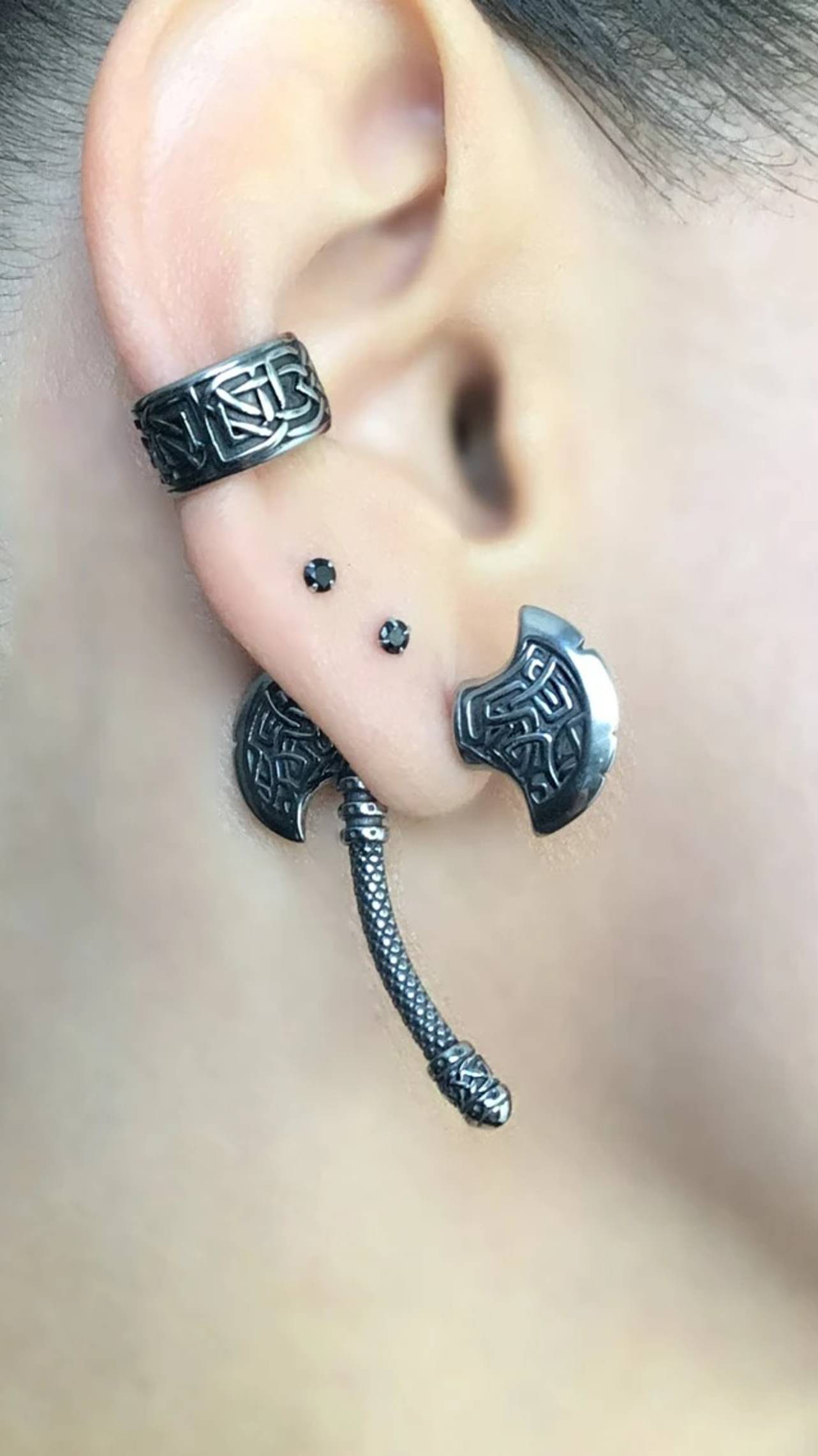 Серьги-джекеты "Секира Конунга" от StarfallShop