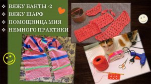 БАНТЫ - 2, ТАРТАН - 2, МИЯ -1 💯❗🐾 КАК Я ДЕЛАЮ БАХРОМУ НА ШАРФЕ