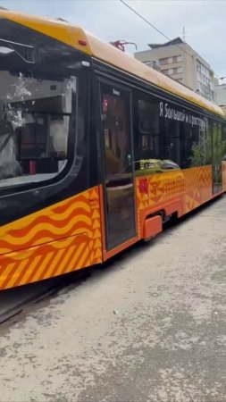 🚊Пятисекционный трамвай-гигант вышел на улицы Екатеринбурга