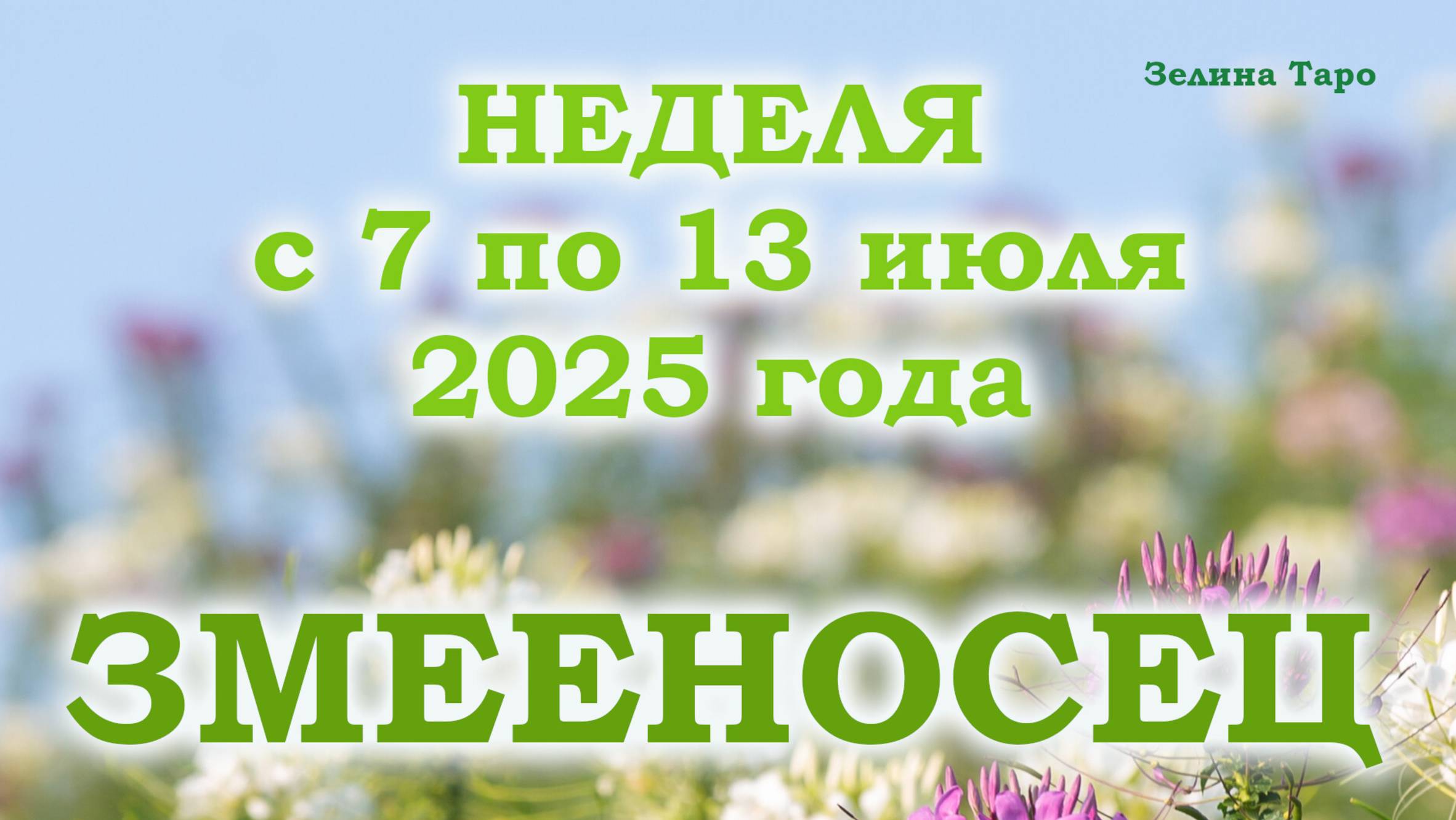 ЗМЕЕНОСЕЦ | ТАРО прогноз на неделю с 7 по 13 июля 2025 года