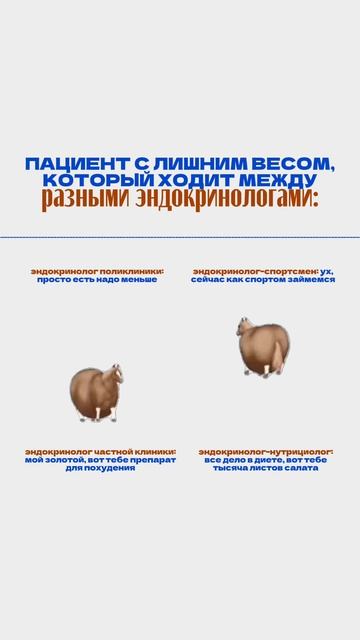 Когда ходишь по разным эндокринологам с одной и той же проблемой..