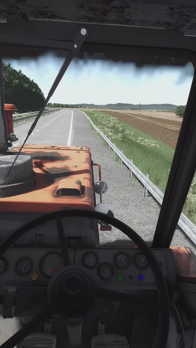 Farming Simulator  25 Т-150К едет с поля по трассе