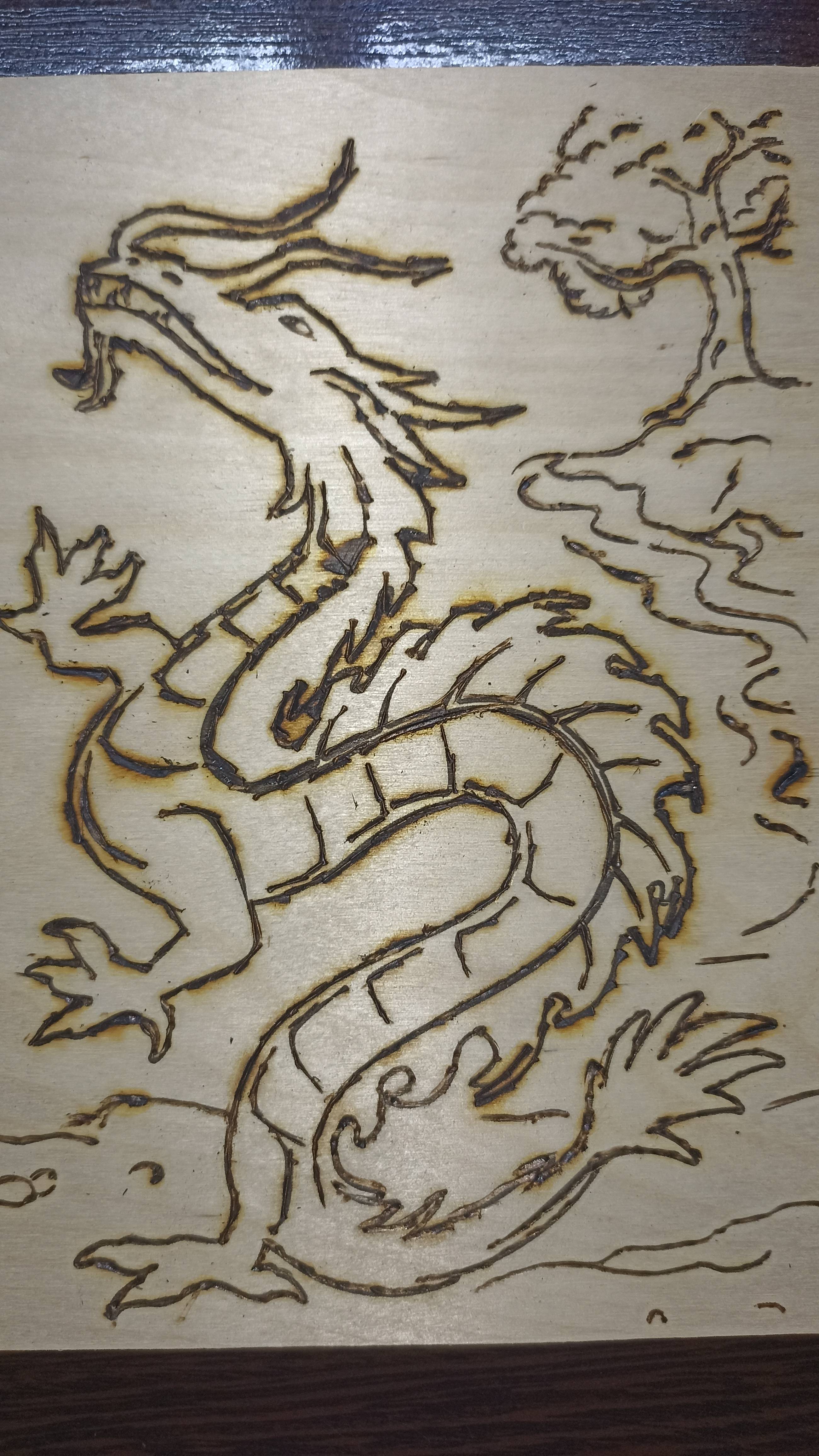 Первая попытка выжигать по дереву