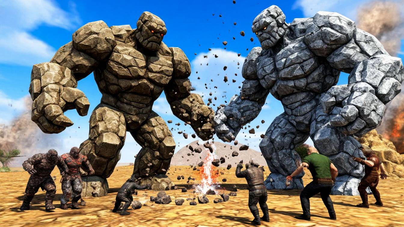 Големы vs Люди: Каменный хаос в ARBS! 🗿⚔️ Големы крушат всё на пути