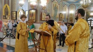 В праздник Рождества Иоанна Крестителя Литургию в соборе возглавил Преосвященнейший епископ Герман