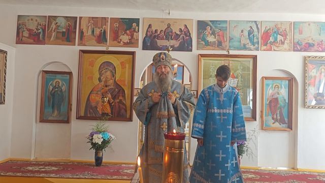 Проповедь владыки Гурия в день празднования Владимирской иконы Божией Матери в с. Яковлевка