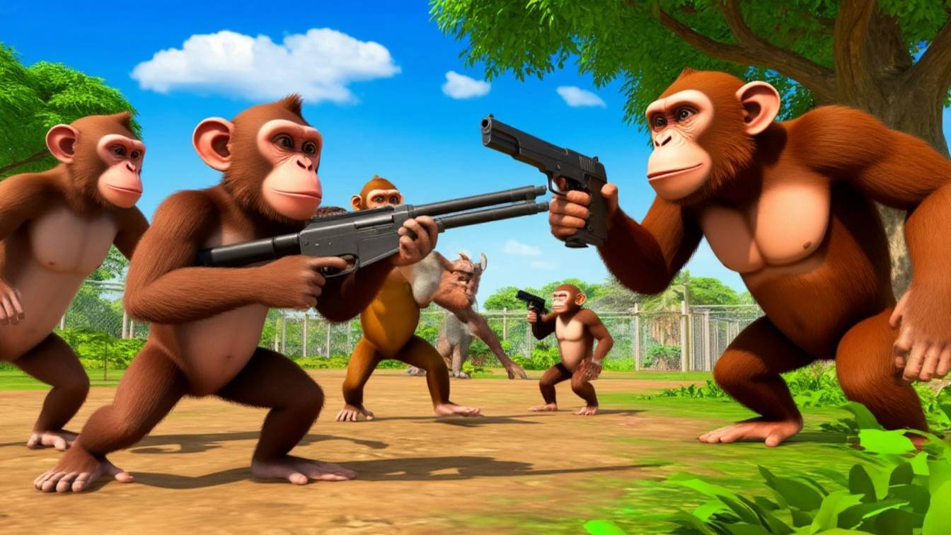 Одинокий стрелок против животных в ARBS! 🐒🔫