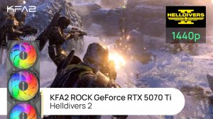 Тест видеокарты KFA2 ROCK GeForce RTX 5070 Ti Black | Helldivers 2 | 1440p (2K) разрешение